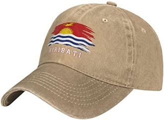 Generic Casquette Trucker Denim du Pays du Drapeau De Kiribati Classique Baseball Casquette L&eacute;ger Chapeau pour Femmes Randonn&eacute;e Voyage
