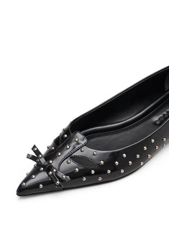 Marc Jacobs Logo-Studded Leather Ballet Flats - Black