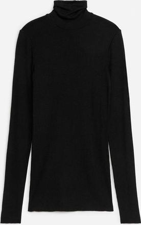 Arket Rollkragenoberteil Aus Wolle -Schwarz