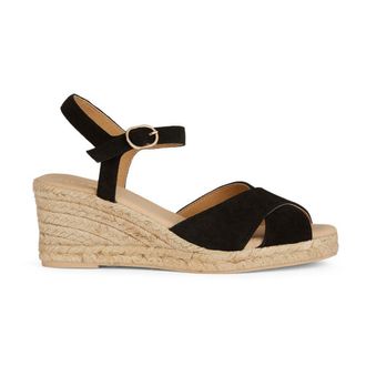 Geox Mädchen Gelsa Low C Wedge Sandal, Schwarz, 35 EU