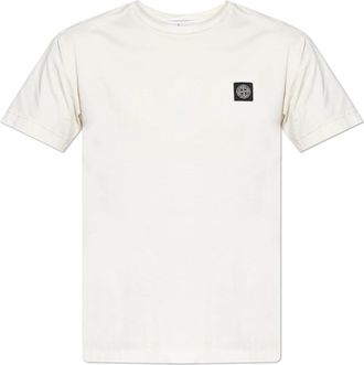 Stone Island Homme, Tops, Beige, Taille: XL T-shirt avec &eacute;cusson logo