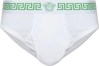 Versace Homme, Sous-v&ecirc;tements, Blanc, Taille: XL Slips en coton