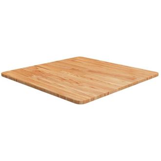 vidaXL Dessus de table carr&eacute; Marron clair60x60x1,5cm Bois ch&ecirc;ne trait&eacute;