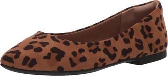 Amazon Essentials Damen Ballerinas mit spitzem Zehenbereich, Braun Leopardenmuster, 39.5 EU
