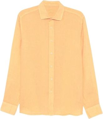 120% Lino Homme, Chemises, Orange, Taille: 3XL Casual Chemises