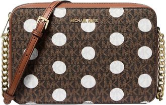Michael Kors Umh&auml;ngetasche Jet Set Large Pois Logo Signature, brownb