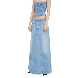 Diesel Femme, Jupes, Bleu, Taille: W26 Jupe Longue en Jean De-Pago