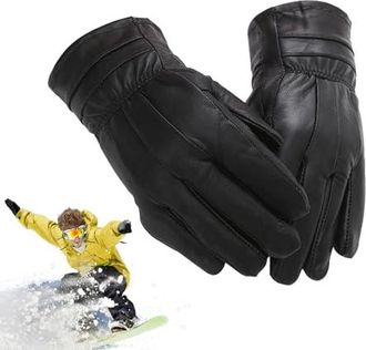 Generico Gants Dhiver Hommes,Moufles De Ski - Moufles Chaudes Pour Moto,Pour Travail Bureau Dortoir Activités Extérieure Chauffeurs Livraison Écarteurs Neige R