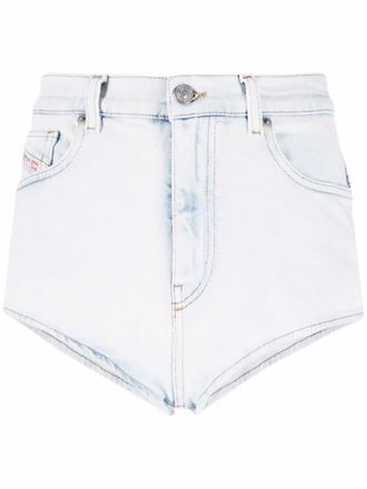 Diesel Hoch sitzende Jeans-Shorts - Blau