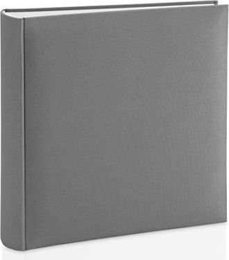 Hama Fotoalbum mit Stoffeinband 30x30 cm (Jumbo Fotobuch mit 100 weißen Seiten, Photoalbum mit Pergamin-Trennblättern, Album zum Selbstgestalten und Einkle