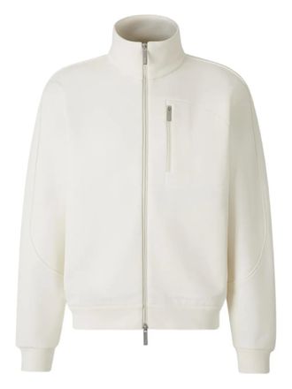 Herno sweat &agrave; d&eacute;tail zipp&eacute; - Blanc