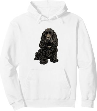 Whyitsme Design Abbildung eines schwarzen CockerSpaniel-Hundes Pullover Hoodie