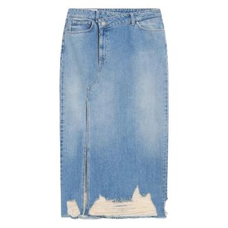 Dondup Femme, Jupes, Bleu, Taille: W28 Gonna longuette in denim fisso