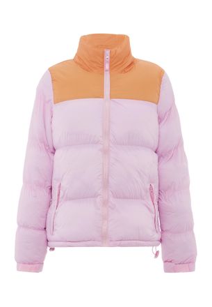 Mymo Wattierte Steppjacke Damen S&uuml;&szlig;es Pink Aprikose