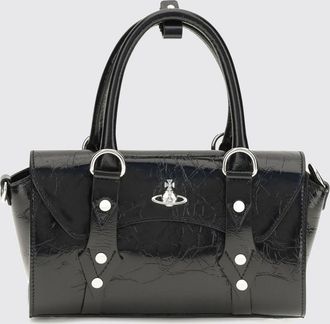 Vivienne Westwood Bettina Mini-Handtasche aus Crackl&eacute;-Leder mit Orb-Logo
