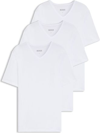 BOSS HUGO BOSS Herren T-Shirt Vn 3p Co T-Shirt, White 100,S