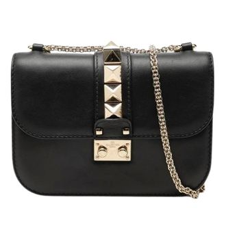 Valentino Pre-owned Sac bandouli&egrave;re Rockstud Glam Lock Petit - Femme - Pre-owned - Noir - Taille: ONE Size