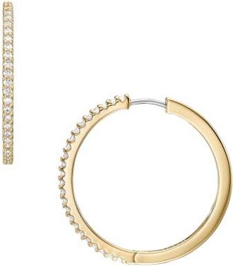 Fossil Boucles doreilles pour femmes en laiton ou en argent sterling avec fermeture à anneau