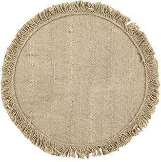 Douceur d'Intérieur Tischset (Durchmesser 38 cm) Frangyss, Jute, Fransen