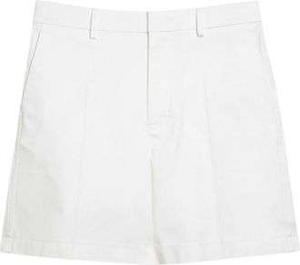 Valentino Garavani Homme, Shorts, Blanc, Taille: M Bermuda Stretch en Toile de Coton avec D&eacute;tail V Gomm&eacute;