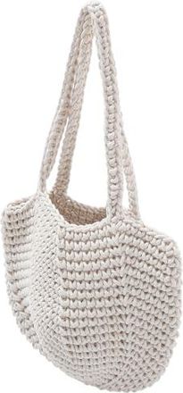 Garneck Sac Fourre-tout Plage Coton Tiss&eacute; Main L&eacute;ger et R&eacute;sistant Sac Bandouli&egrave;re pour Femme de Voyage Pratique et Mode