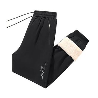 Generic Pantalons De Sport Homme Grande Taille- Pantalon Travail Chaud Casual Couleurs Pures Coupe Slim Ext&eacute;rieur Sweatpants Automne Hiver Polyvalent Droit Ta