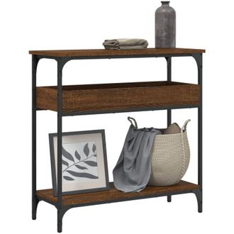 vidaXL Table console avec &eacute;tag&egrave;re ch&ecirc;ne marron 75x29x75 cm Vidaxl