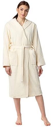 Ladeheid Peignoir de Bain &Eacute;ponge 100% Coton Organique Femme LA40-225 (Ecru (P05), M)