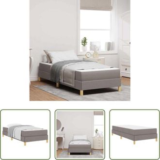 vidaXL Matratze - Boxspringbett mit Matratze Taupe 80 x 200 cm Stoff