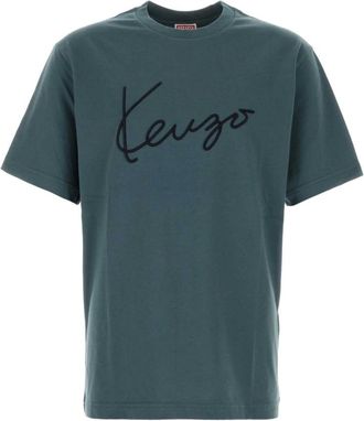 Kenzo Homme, Tops, Bleu, Taille: M T-shirt Classique Signature
