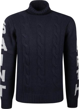 MC2 Saint Barth Homme, Pulls, Bleu, Taille: L Pull Col Roulé Pêcheur