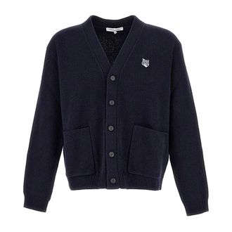 Maison Kitsun&eacute; Herren, Strickwaren, Blau, LGr&ouml;&szlig;e