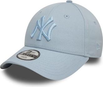 New Era Casquette des New York Yankees pour Les Enfants Fans de la MLB Fille garçon 9Forty Chapeau Logo Ton sur Ton Bleu