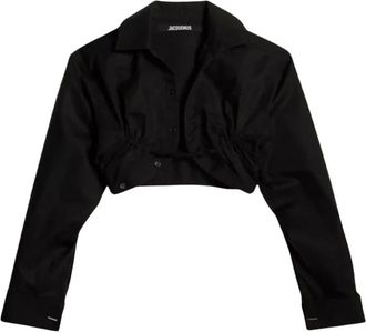 Jacquemus Femme, Blouses et Chemises, Noir, Taille: 34 FR La Chemise Machou Shirt