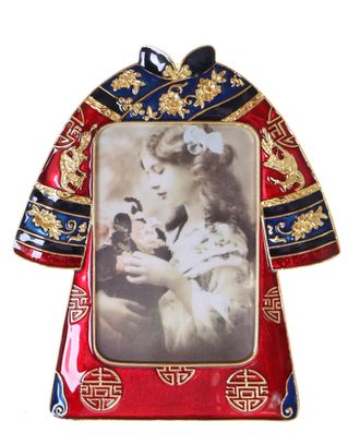 Kawaii-Story BM-xy-Fengpao Metall Bilderrahmen Fotorahmen Luxus Design Hanfu China Kaiser Gemahlin Gewand rot Dekoration Fotogr&ouml;&szlig;e 10x15cm (4x6zoll)