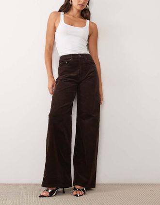Ralph Lauren pantalon large marron