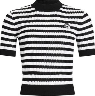 Patou Femme, Pulls, Multicolore, Taille: 36 FR Pull en Coton Ray&eacute; &agrave; C&ocirc;tes