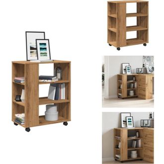 vidaXL Rollcontainer Artisan-Eiche 60x35x75 cm Holzwerkstoff - Rollschrank - Rollschr&auml;nke - Rollcontainer - Schreibtischcontainer
