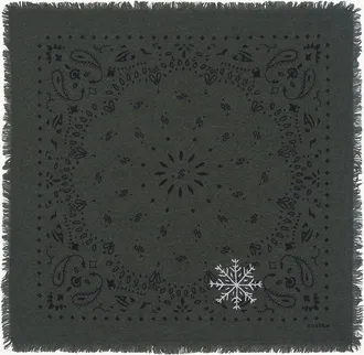 Kujten Bandana cachemire tricotage jersey imprim&eacute; - Petit Bandana Hachi Snowflake