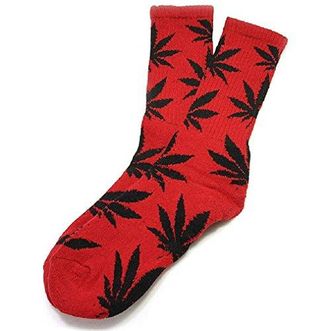 morefaz Unisexe Coton Crew Chaussettes Marijuana Cannabis Weed Rasta