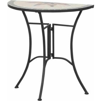 Siena Garden Stella Tisch 35,5x70x71,5 cm Gestell Stahl matt-schwarz, Tischplatte Keramik
