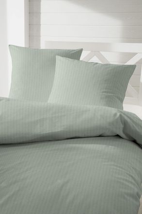Primera Soft-Seersucker Bettwäsche 155x220 Uni einfarbig grün Jade 213050-50