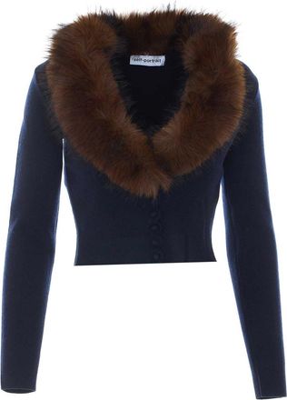 Self Portrait Cardigan - Bleu