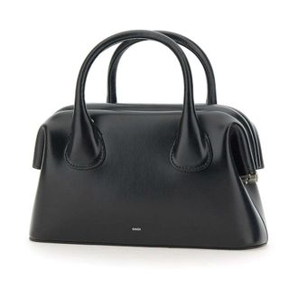 Osoi Osoi, Femme, Sacs, Noir, Taille: ONE Size Sac &agrave; Main en Cuir Noir Boat Mini