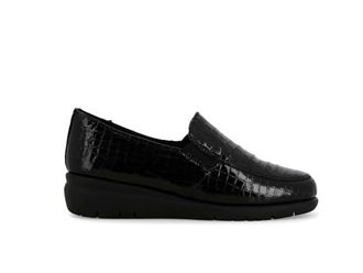 Melluso Mocassin Confortable pour Femme en Cuir Verni Noir k55234z 36