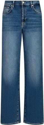 7 For All Mankind Jean droit cropped Stovepipe en coton m&eacute;lang&eacute;