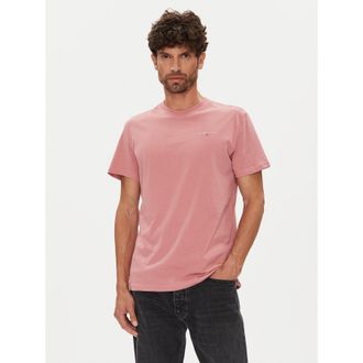 Tommy Jeans T-Shirt Linear Chest DM0DM21780 Rosa Slim Fit