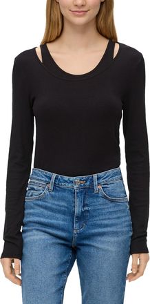 QS by s.Oliver Q/S by s.Oliver Damen 2141065 Langarmshirt, schwarz 9999, Large