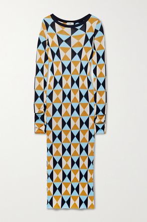 Etro Midikleid Aus Rippstrick - Blau