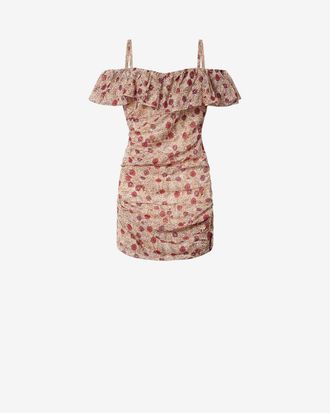 Isabel Marant Robe Davilia - Femme - &Eacute;cru-framboise - Taille34 - Marant &Eacute;toile